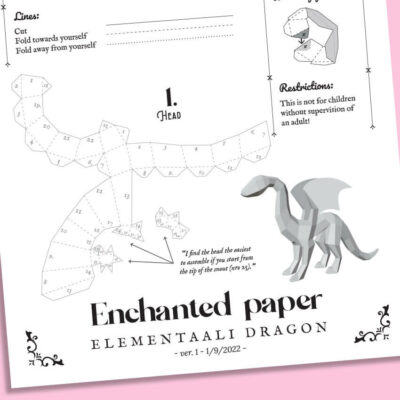 Elementaali Enchanted Paper - Dragon Doll - Dragetarr
